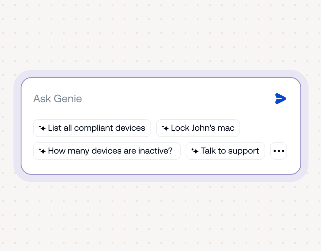 Hexnode Genie AI | Die agentenbasierte KI für Endpoint-Sicherheit