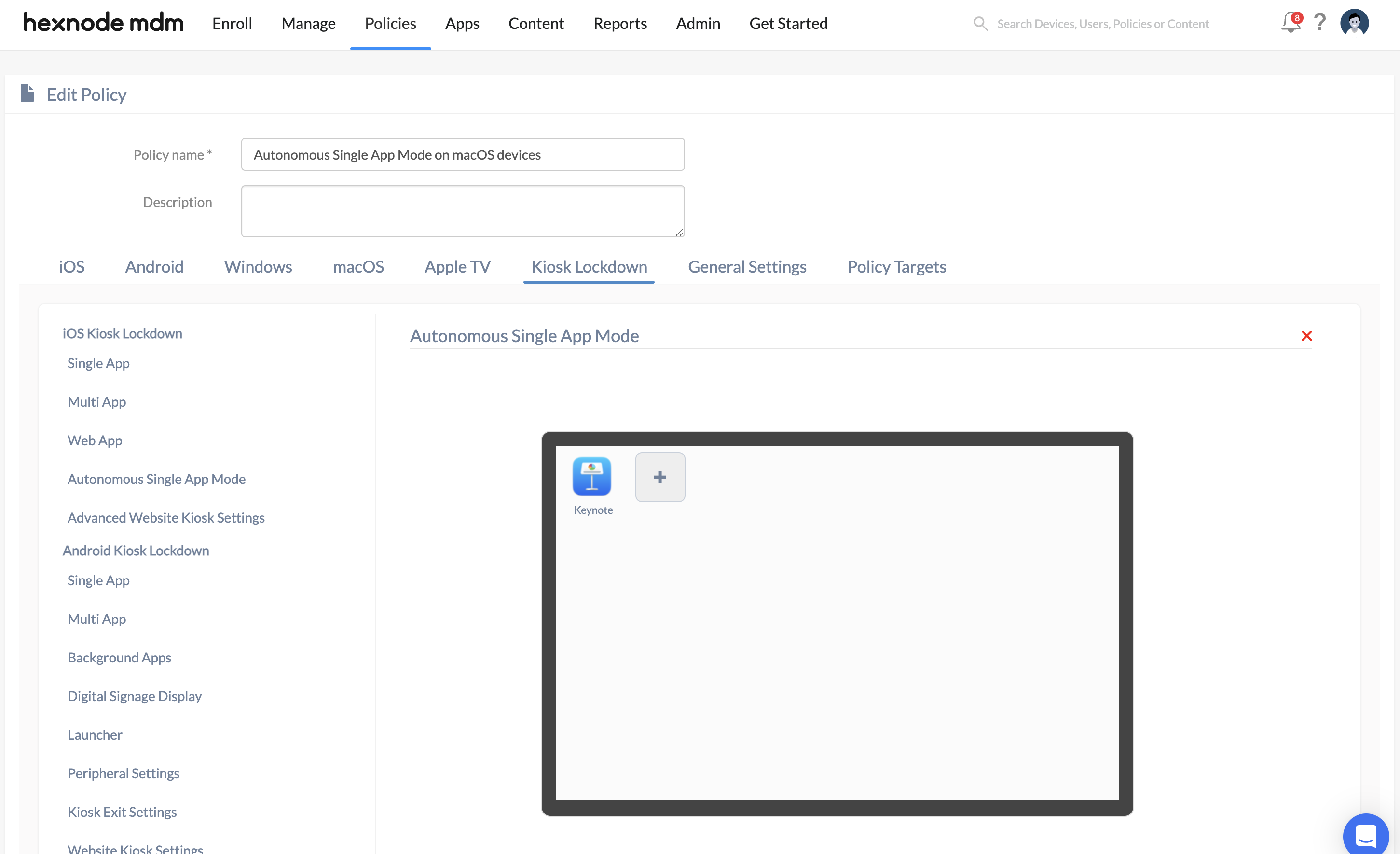 Autonomous Single App Mode For Macs Unified Endpoint Management Community Hexnode Connect