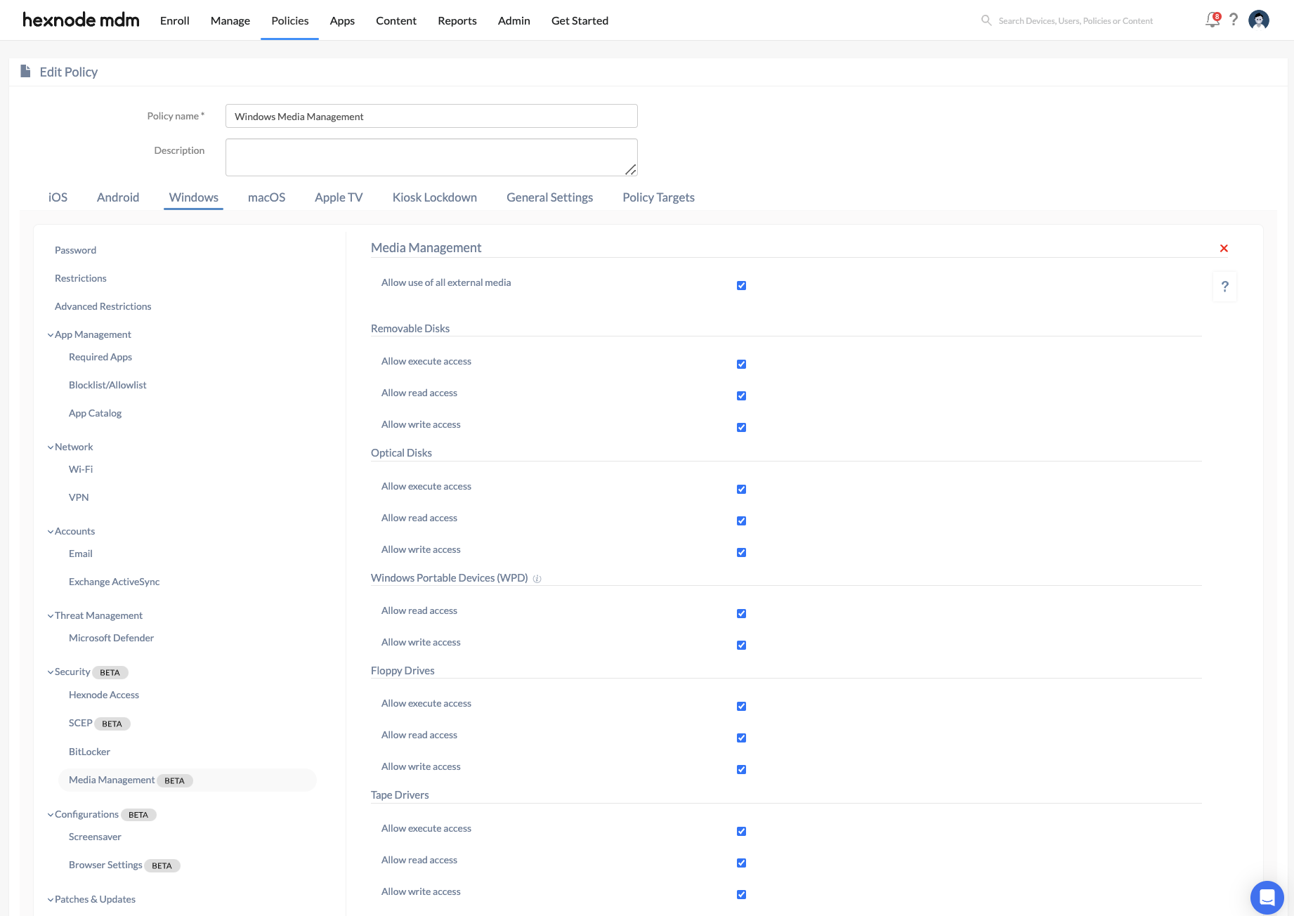 Windows Media Management Unified Endpoint Management Community Hexnode Connect