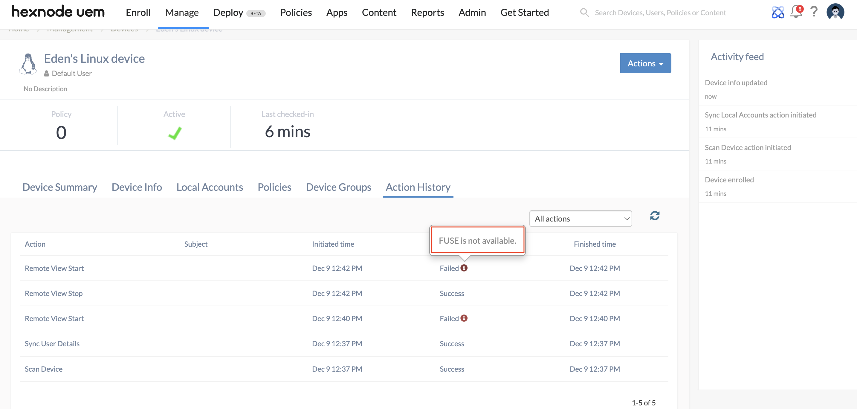 Resolving Remote View Issues On Linux Devices In Hexnode Uem Unified Endpoint Management